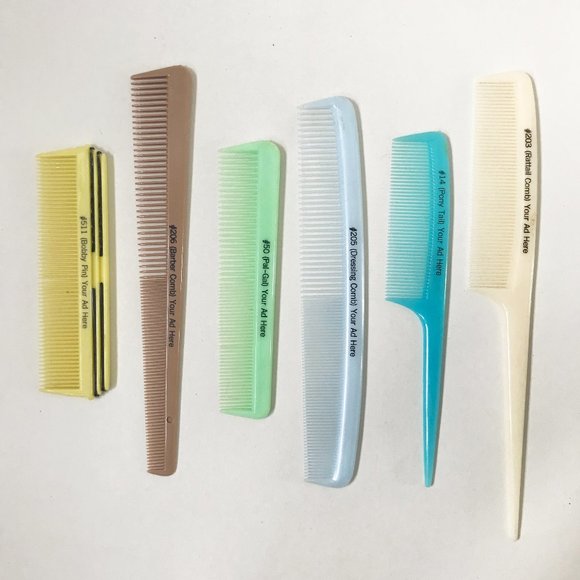 Other | Vintage Promotional Advertising Sample Plastic Hair Combs Set ...
